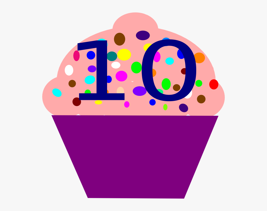 Numbers Clipart Purple - Cupcake Clipart With Numbers, HD Png Download ...