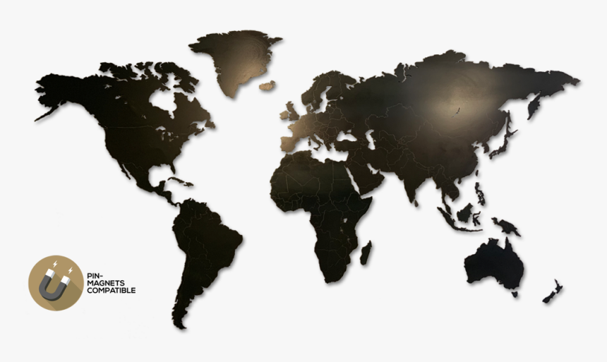 Magnet World Map Wall, HD Png Download , Transparent Png Image - PNGitem