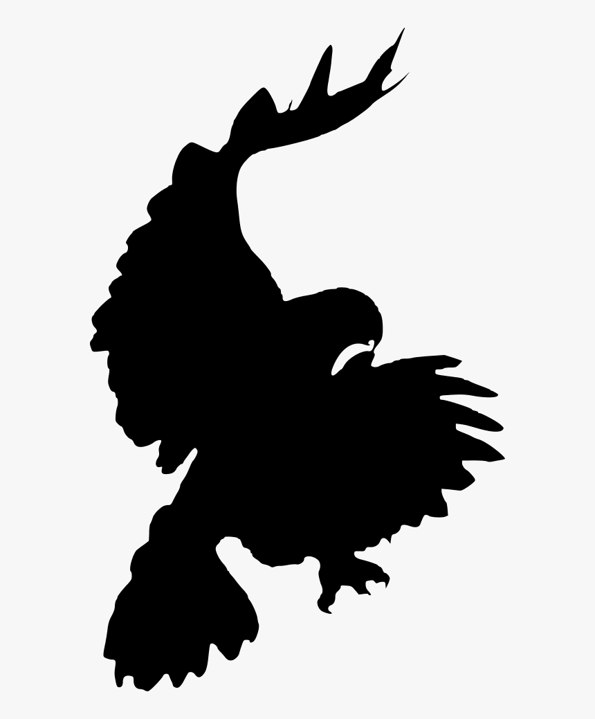 Bird Red-tailed Hawk Silhouette Clip Art - Hawk Pouncing, HD Png ...