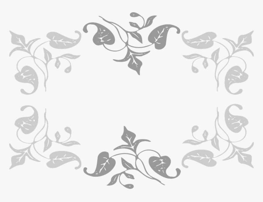 Border, Vine, Leaves, Frame, Rectangular, Gray, Design - Leaves Clip ...