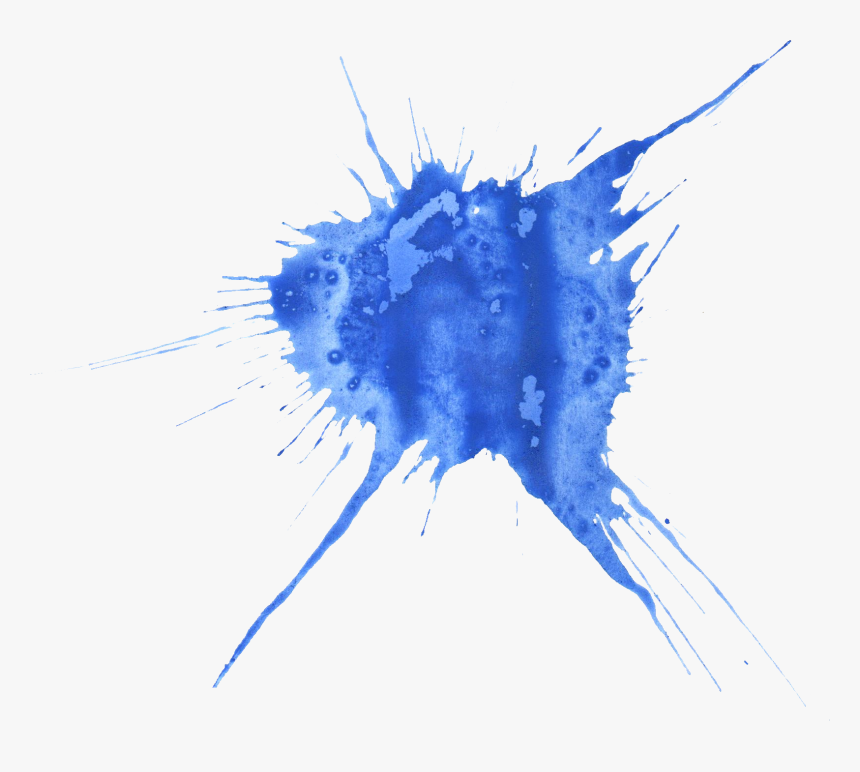 Blue Watercolor Splatter 18 1024×872 - Transparent Blue Watercolor ...