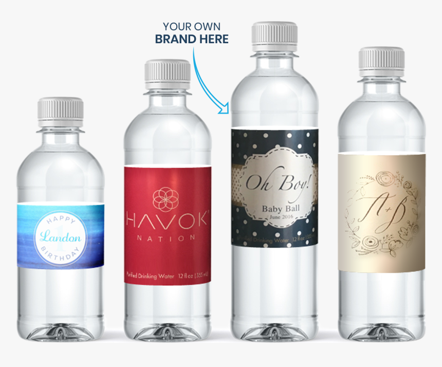Bottle Of Water Transparent Label, HD Png Download , Transparent Png ...
