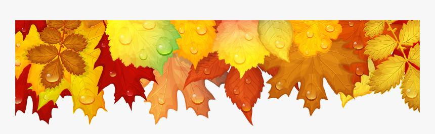 Transparent Fall Leaves Background Clipart - Leaf Border Design Png ...