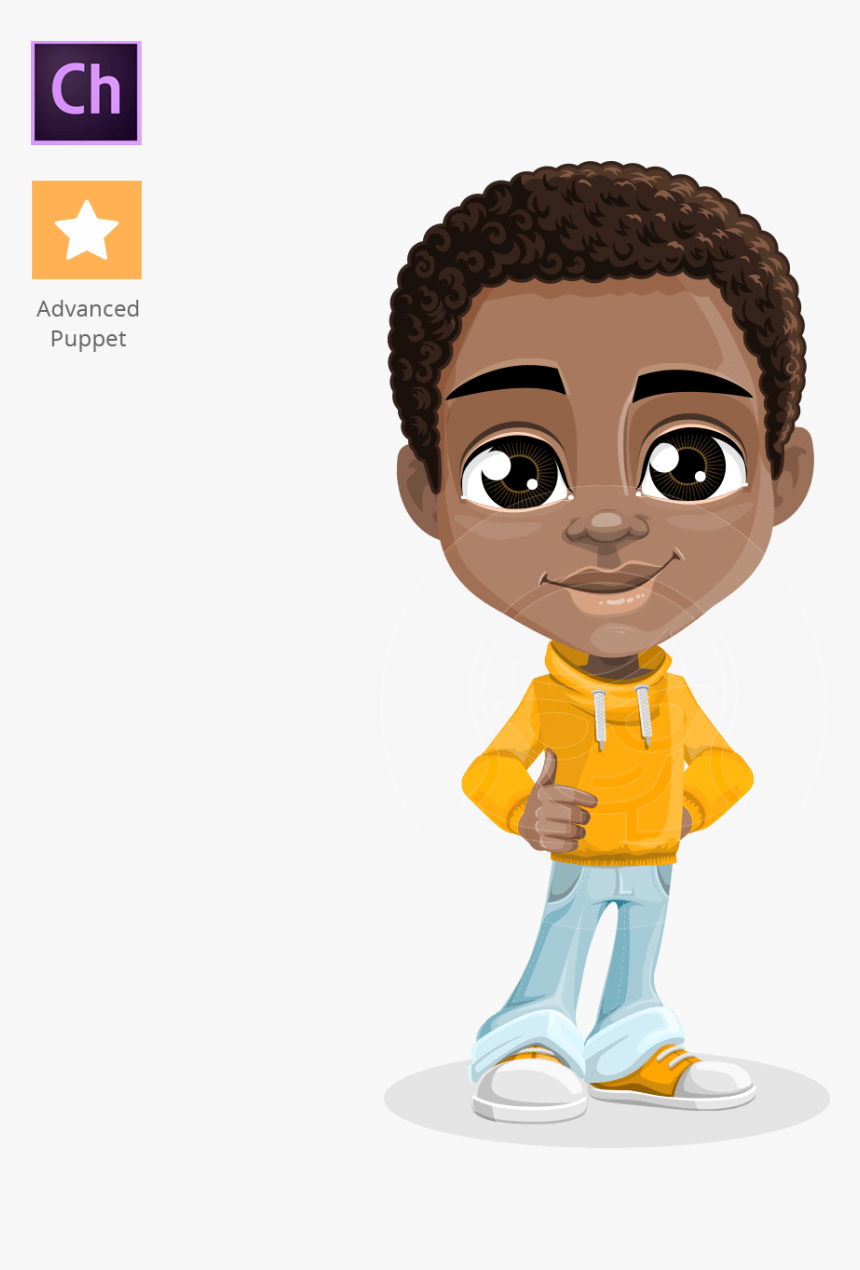 Transparent African American Children Clipart - African American Boy ...