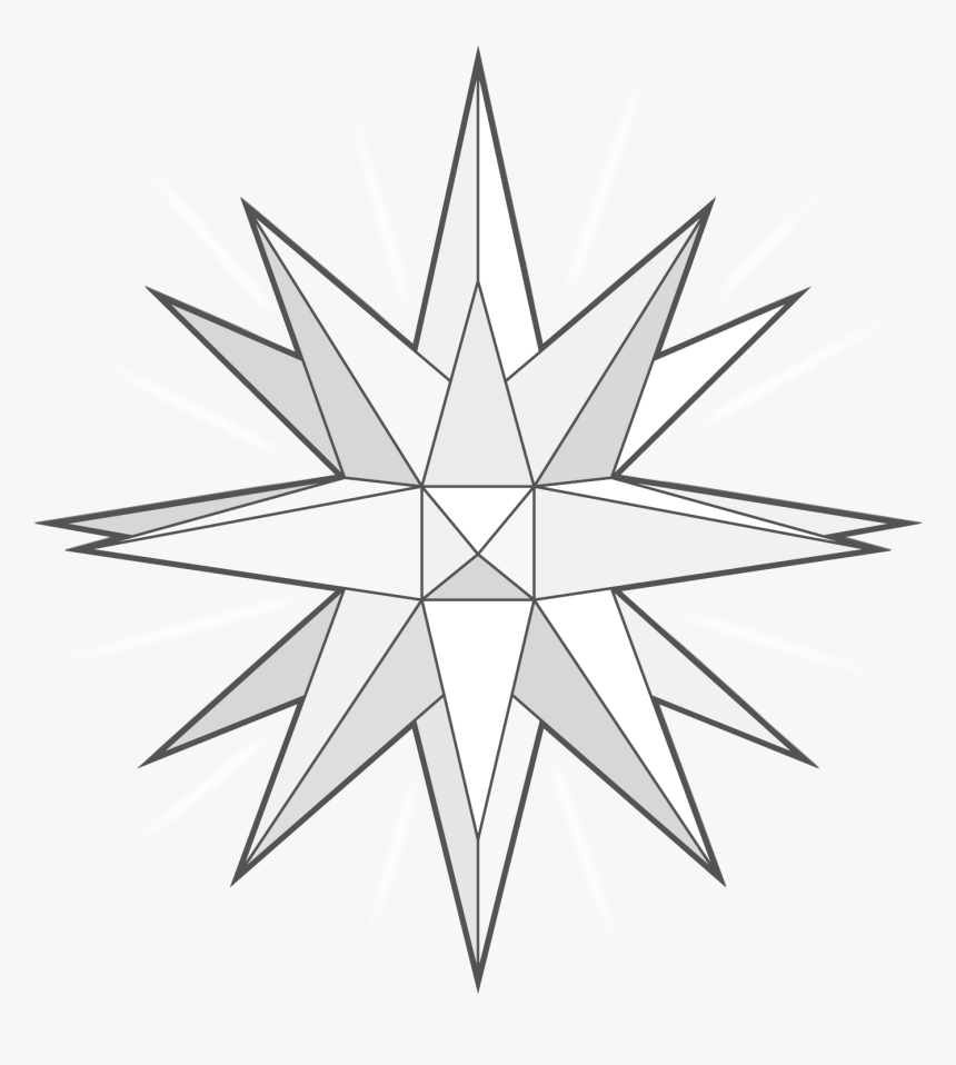 12 Point Star 3d Paper Patterns - 3d 12 Pointed Star, HD Png Download ...