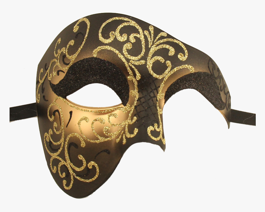 Vintage Series Phantom Of The Opera Half Face Masquerade - Mask, HD Png ...