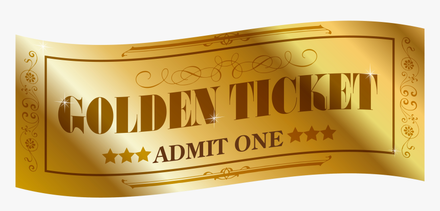 Golden Ticket Transparent Background, HD Png Download , Transparent Png ...