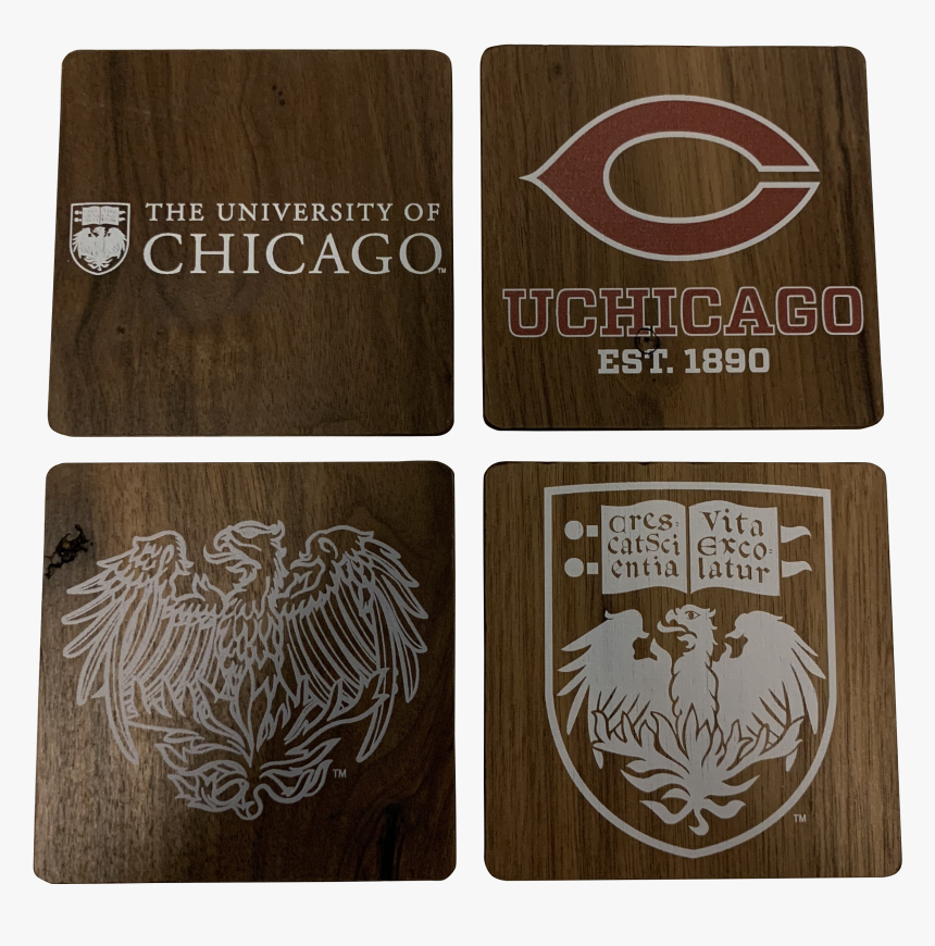 University Of Chicago Walnut Coaster Set Class - University Of Chicago ...