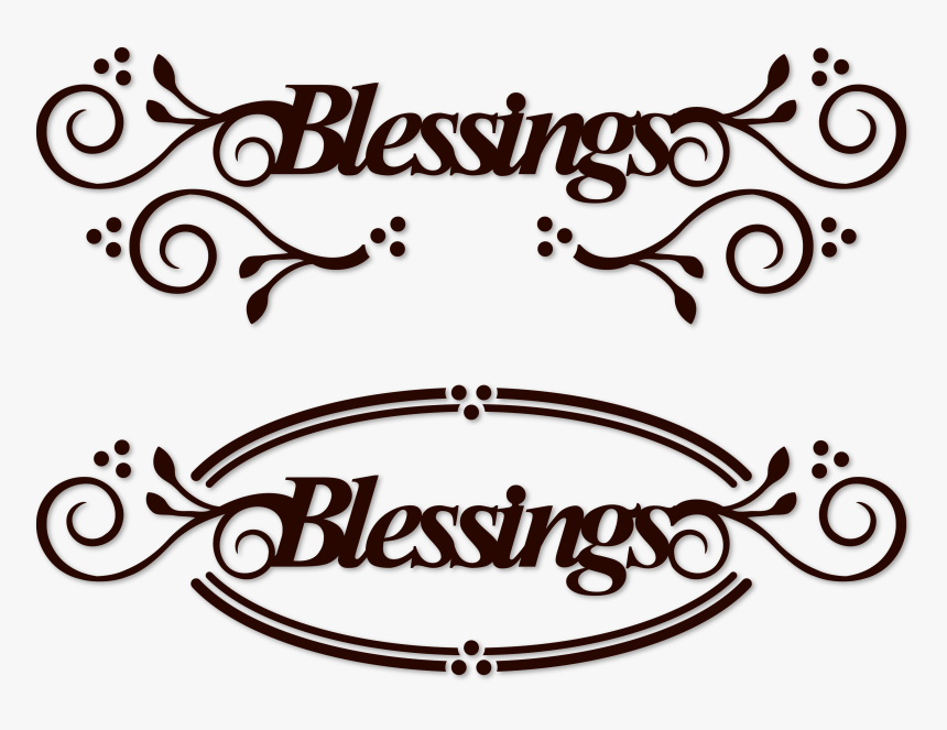 Blessings Word Art , Png Download Clipart , Png Download - Calligraphy ...