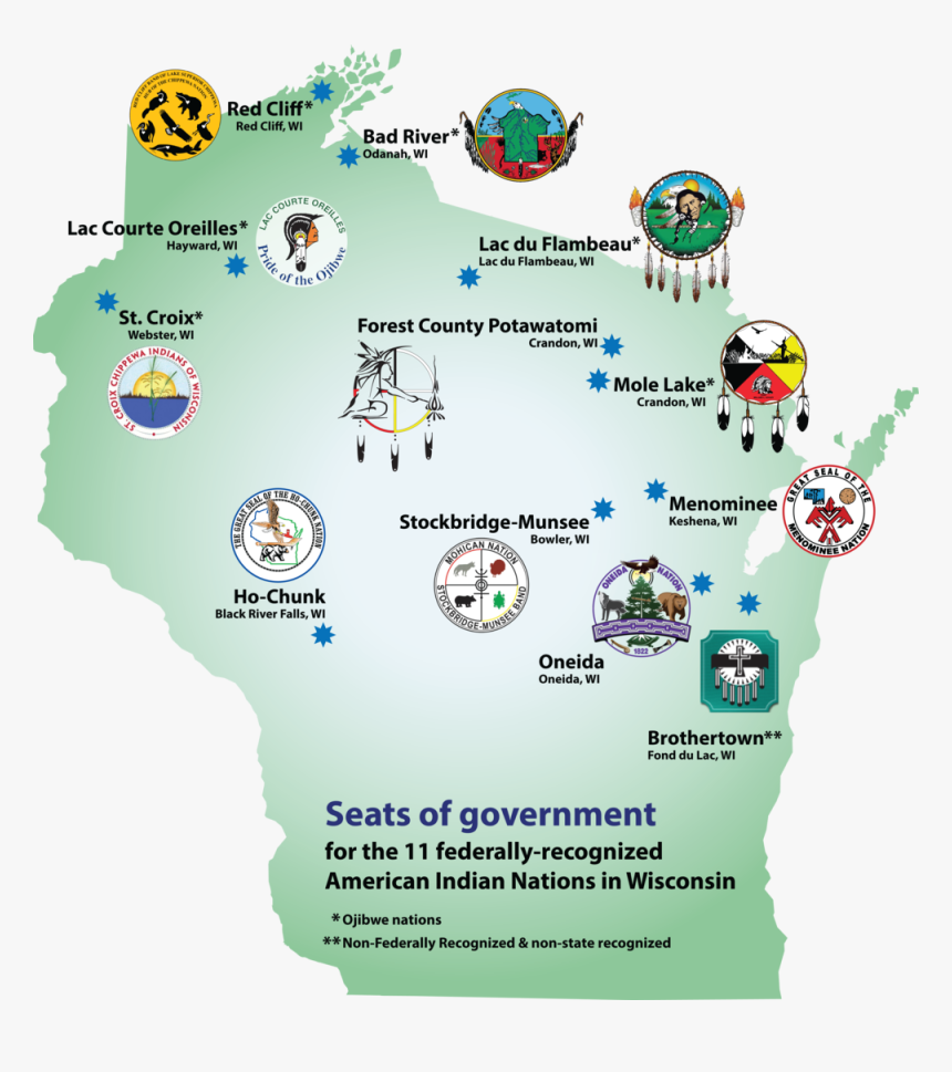 Map - Native American Tribes In Wisconsin Map, HD Png Download ...