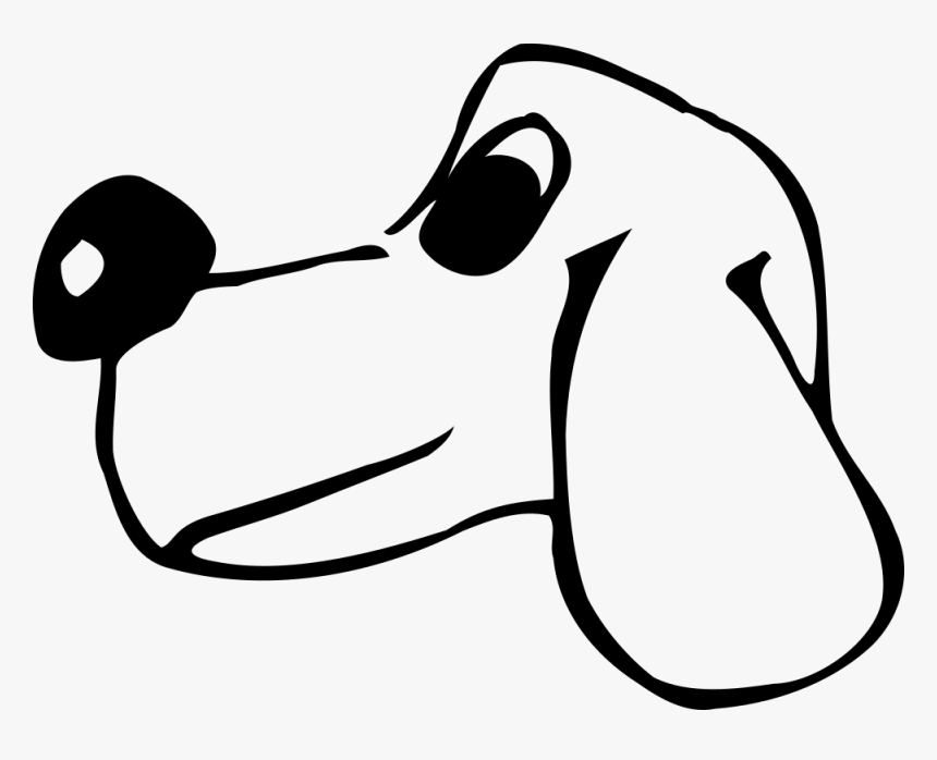 Dog Head - Outline Of Cartoon Dog Head, HD Png Download , Transparent ...