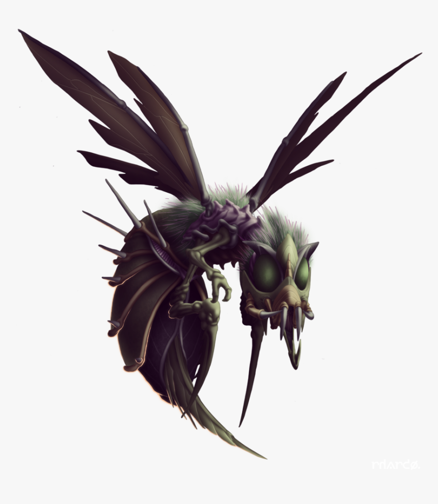 476kib, 900x988, Wasp Monster - Hornet Great Black Wasp, HD Png ...