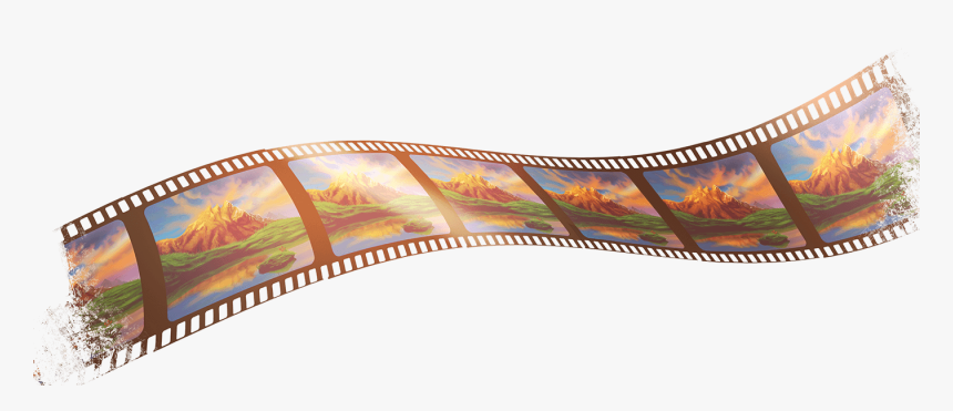 Film Strip With Production Studio Mountains - Photographic Film, HD Png ...