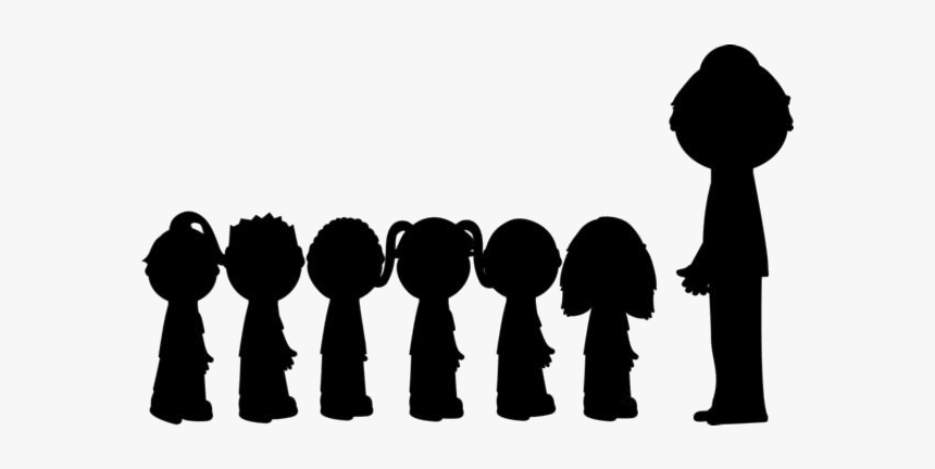 Students Walking In Line Png Cartoon - Students In Line Silhouette ...