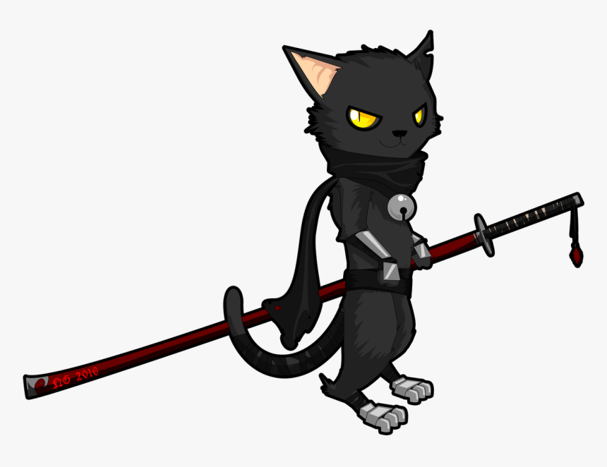 Cat With A Katana, HD Png Download , Transparent Png Image - PNGitem