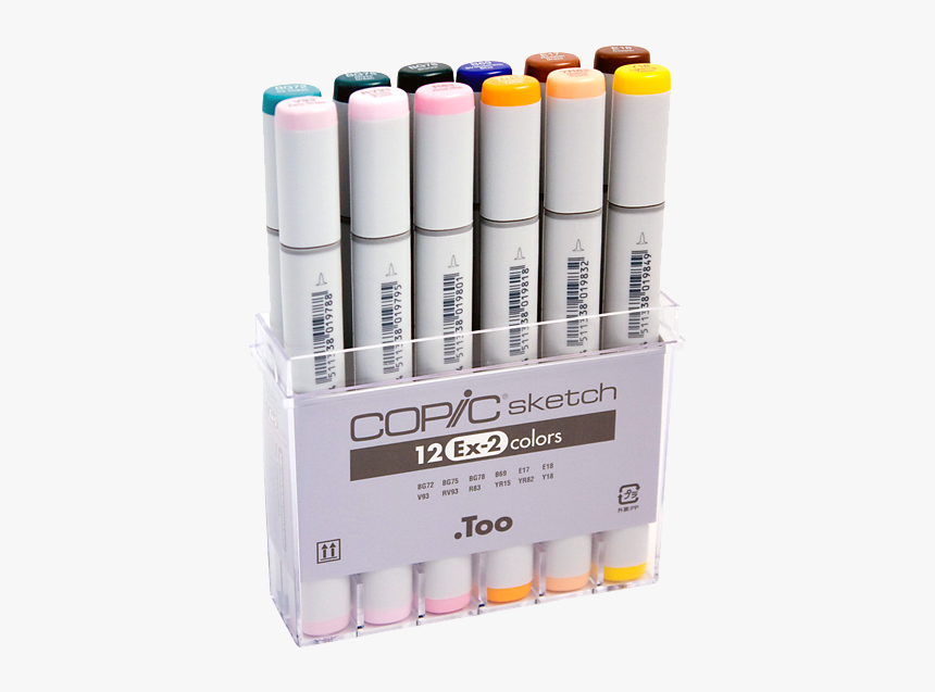 Copic Sketch Pastel Set 12, HD Png Download , Transparent Png Image ...