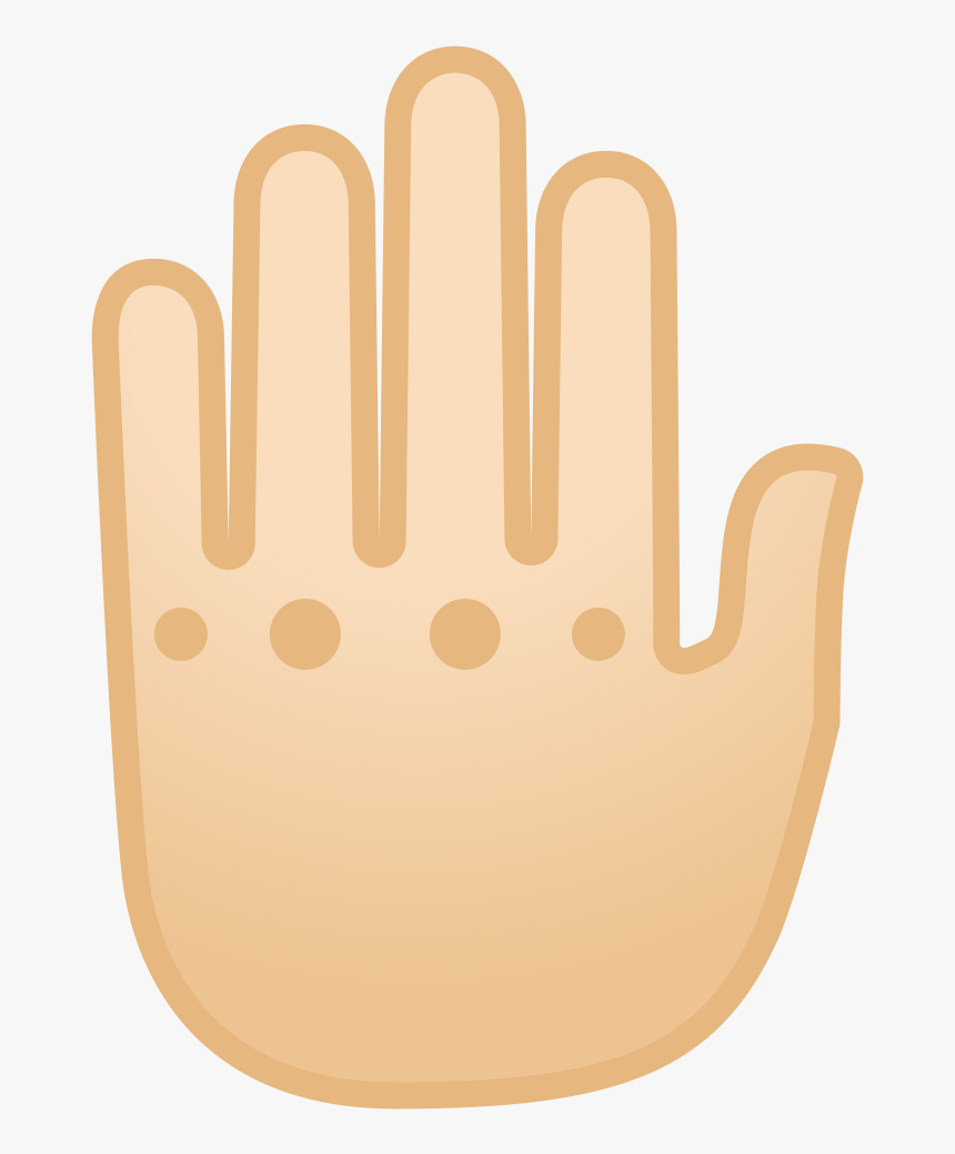 Raised Back Of Hand Light Skin Tone Icon - Back Of The Hand Icon, HD ...