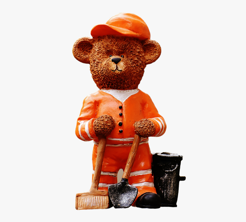 Bear, Profession, Refuse Collector, Figure, Cute, Sweet - Waste, HD Png ...