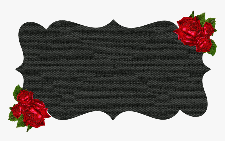 Burlap & Kraft Shabby Frames Clip Art With Roses - Transparent ...