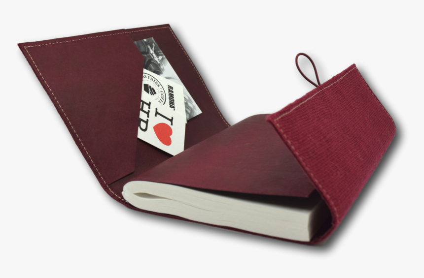 Burlap Jute Journal Burgundy Class - Wallet, HD Png Download ...