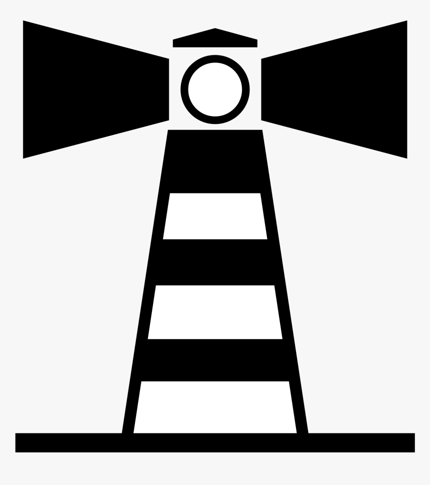 Clip Art Black And White Download Black And White Lighthouse - Map ...