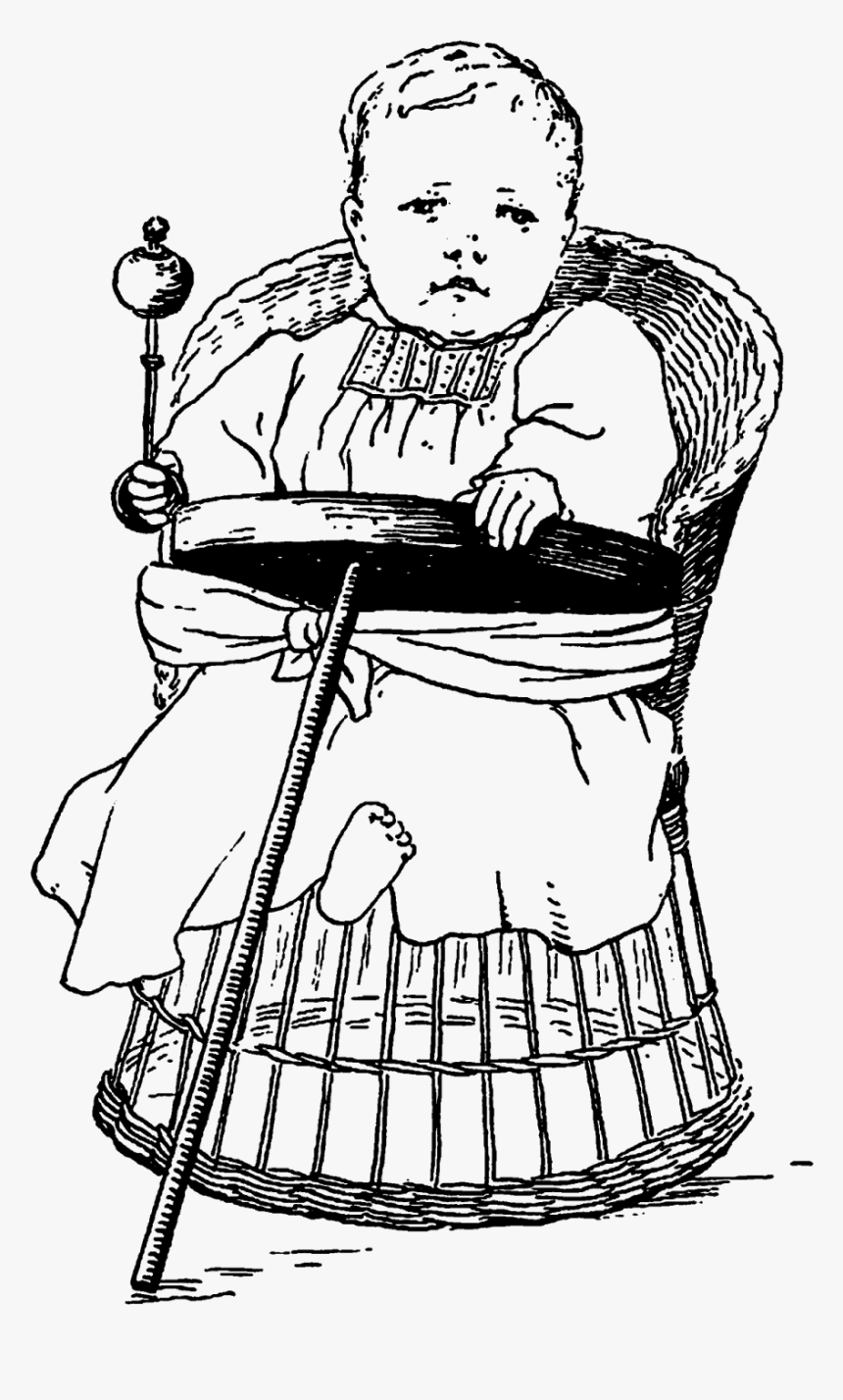 Baby Download Rattle Vintage Illustration - Drawing, HD Png Download ...