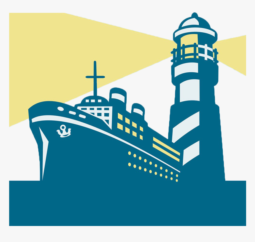 Cargo Ship Lighthouse Boat Clip Art - Free Lighthouse And Ship Png ...