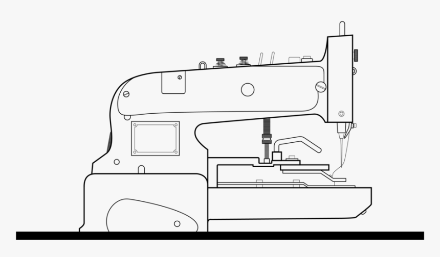 Sewing Drawing Machine - Technical Drawing, HD Png Download ...
