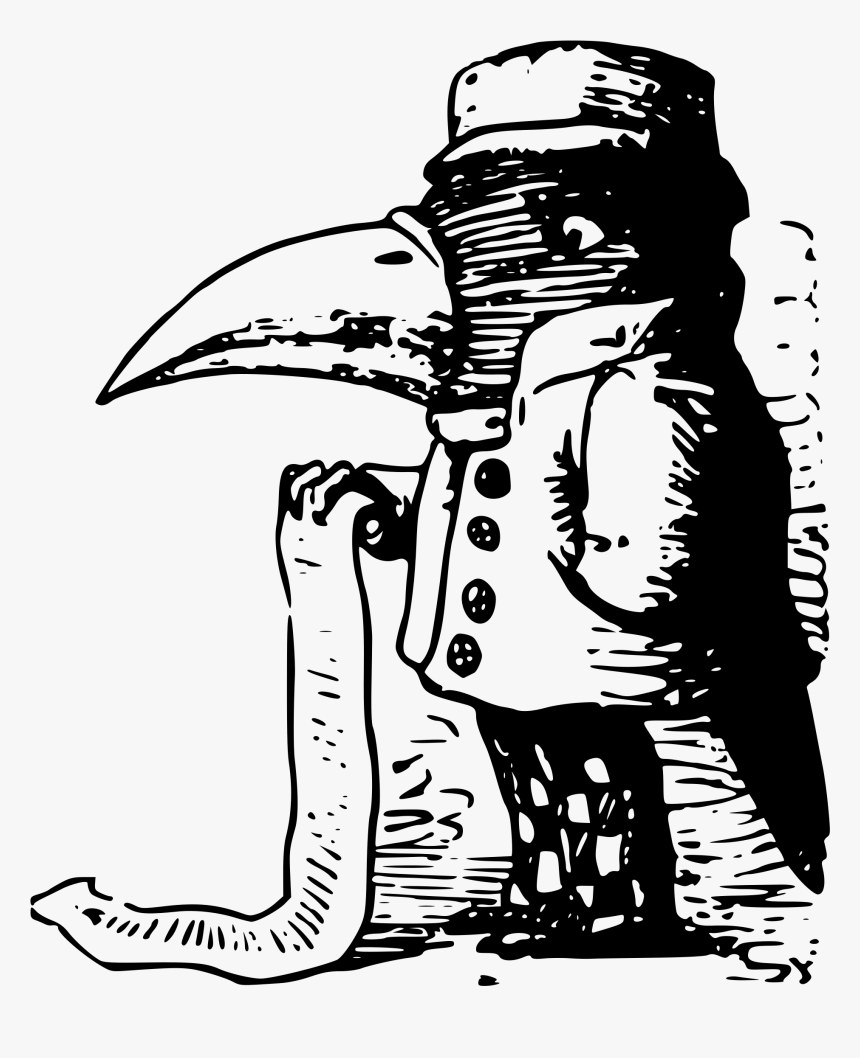 Sad Crow With A Long Bill Clip Arts - Crow, HD Png Download ...