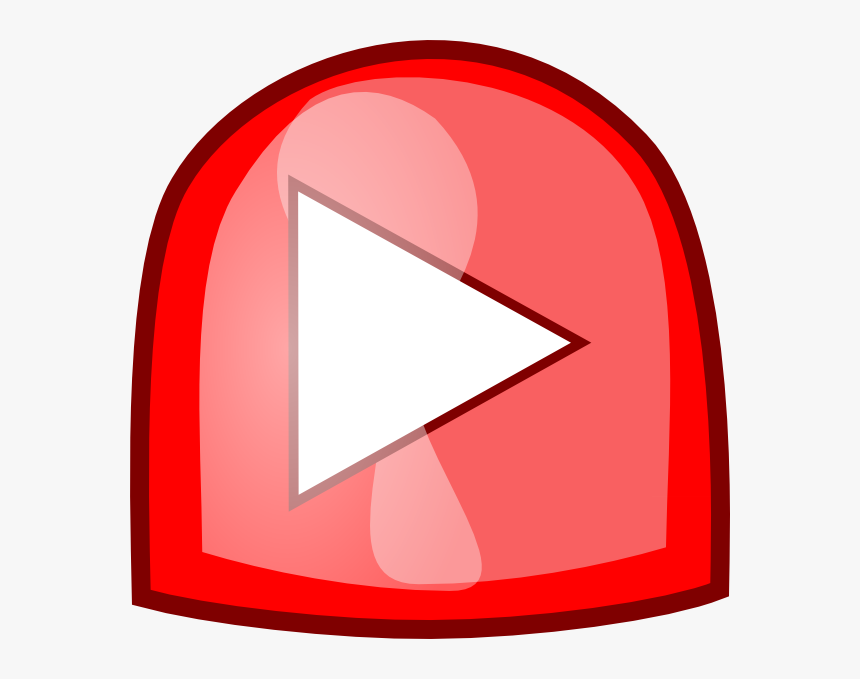 Red Play Button Svg Clip Arts - Flashing Play Button, HD Png Download ...