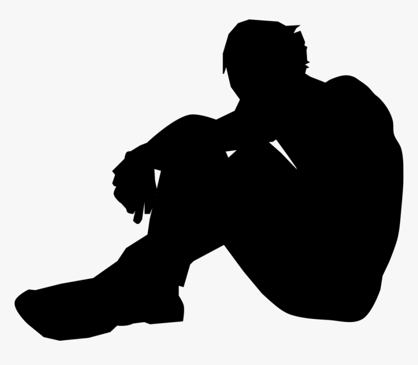 Human Character - Sad Person Silhouette Png, Transparent Png ...