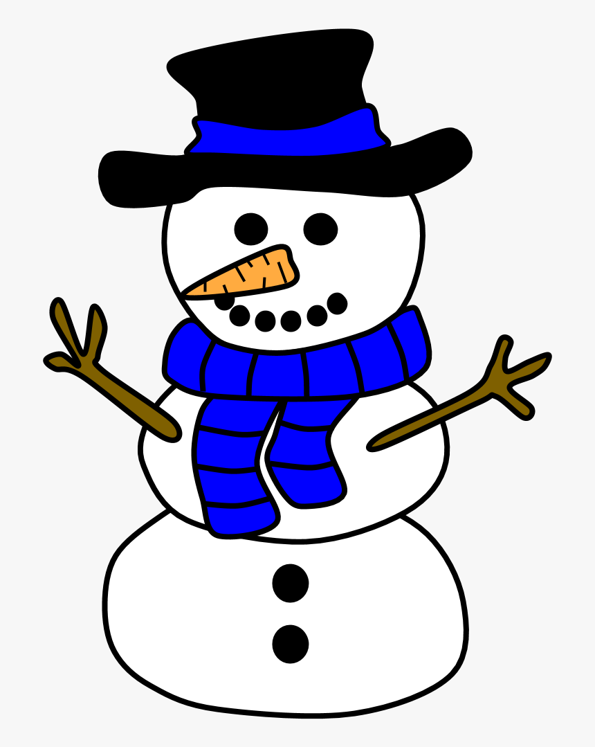 Snowman Clip Art Black And White, HD Png Download , Transparent Png ...