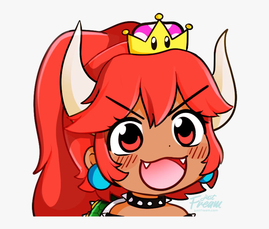 Bowsette Red Hair Dark Skin, HD Png Download , Transparent Png Image ...