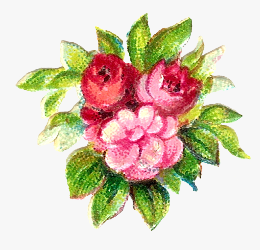 Vintage Flower Clip Art, Floral Border - Vintage Clipart Floral Border ...