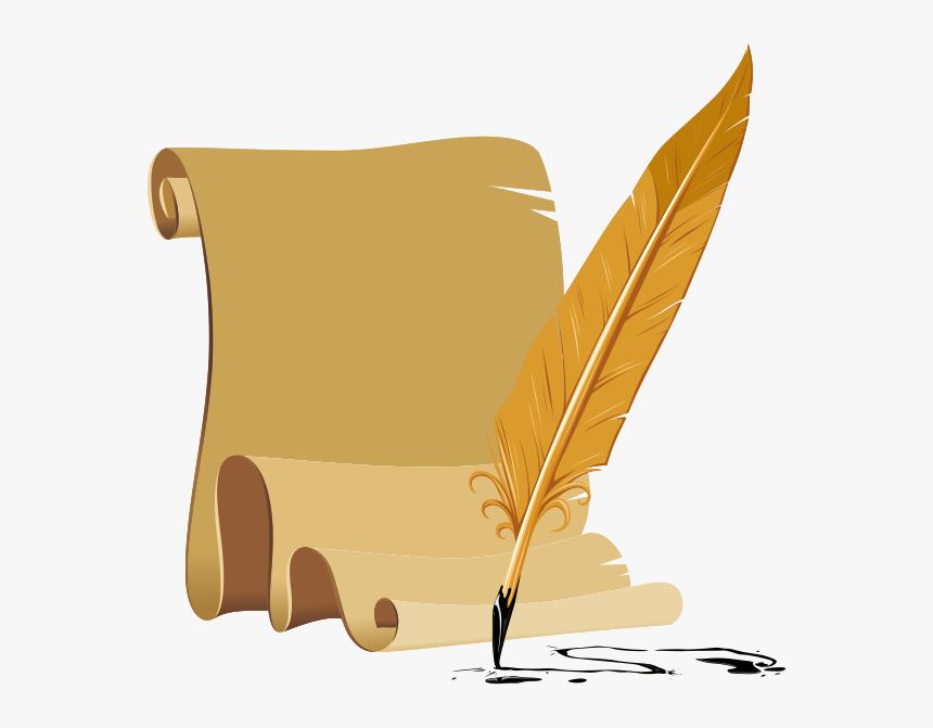 Feather Pen And Scroll Clip Art