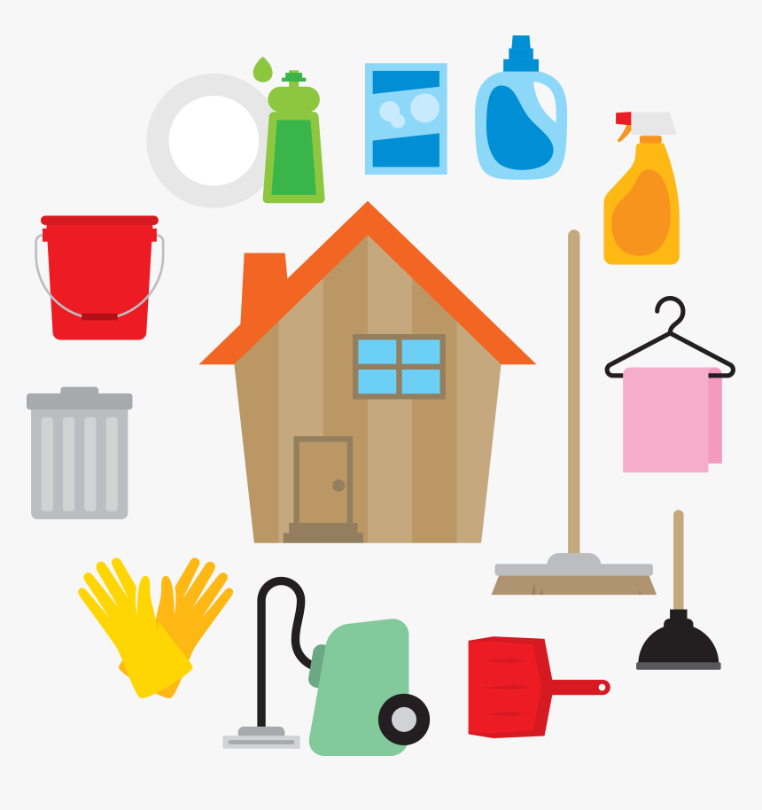 Clean Vector Commercial Cleaning - Clean House Vector, HD Png Download ...