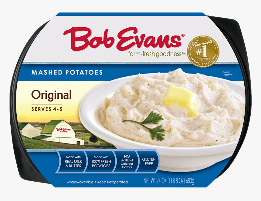 Bob Evans Original Mashed Potatoes - Bob Evans Mashed Potatoes, HD Png ...