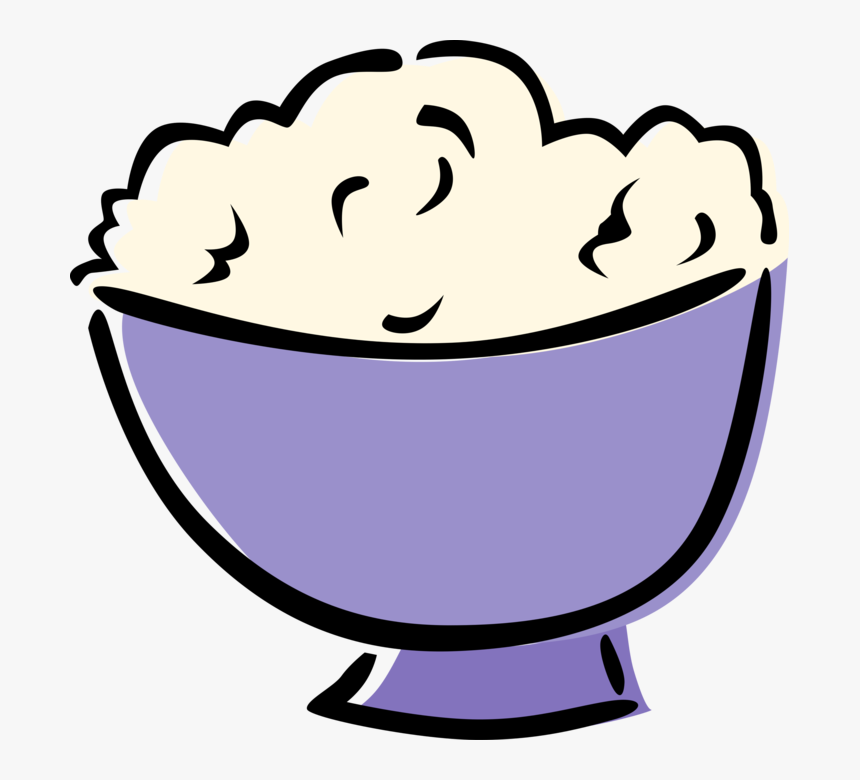 Clip Art Mashed Stock Bowl - Easy To Draw Mashed Potatoes, HD Png ...