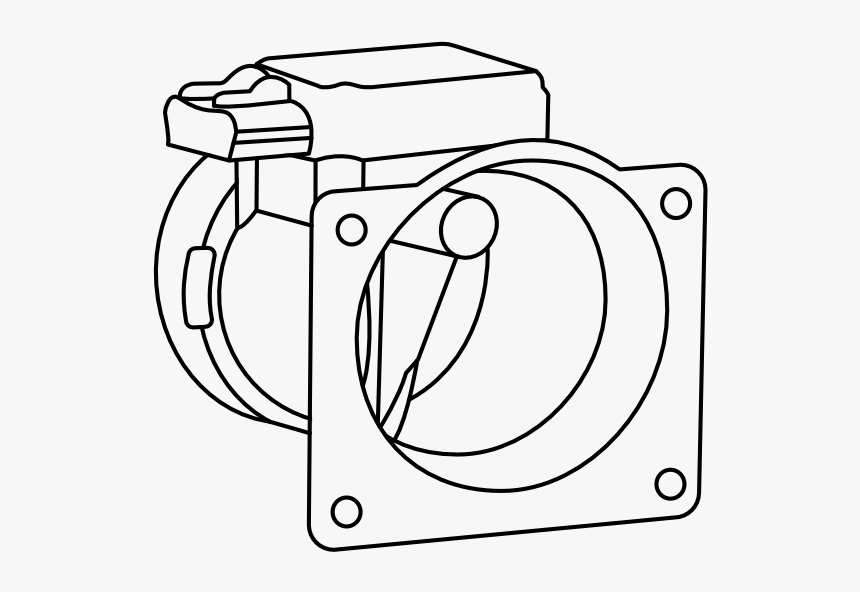 Mass Airflow Sensor Mas Icon Transparent Black Transmission - Drawing ...