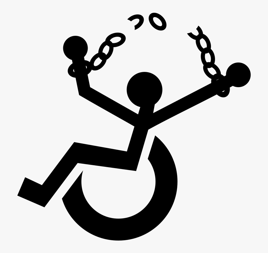 Person In Wheelchair Breaking Chains On Wrist - Ableism Clipart, HD Png ...
