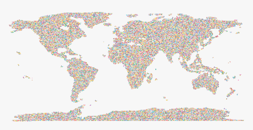 Pink,map,line - World Map, HD Png Download , Transparent Png Image ...