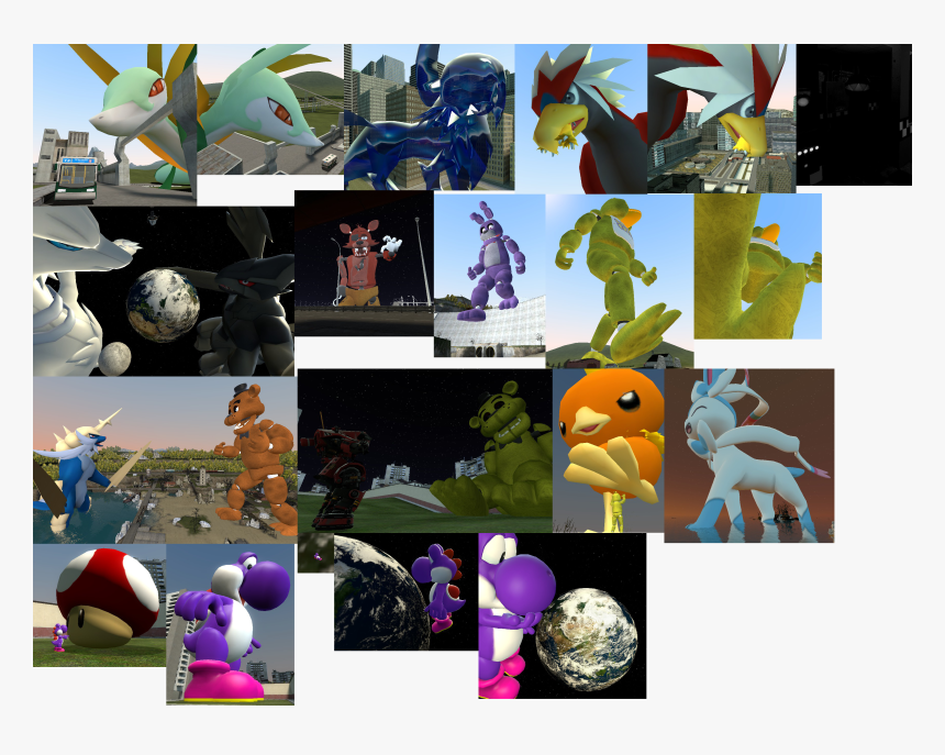Garry S Mod Collage Art Technology - Gmod Pokemon Growth, HD Png ...