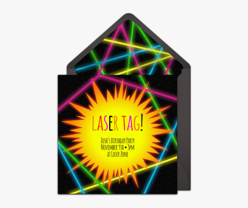 Laser Tag Free Invitations, HD Png Download , Transparent Png Image ...
