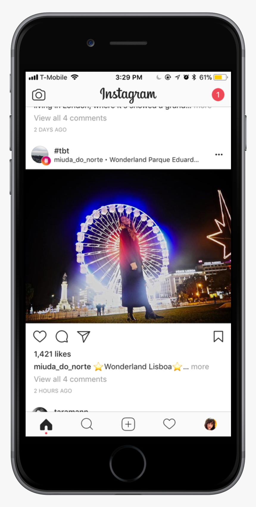 Front View Phone Instagram, HD Png Download , Transparent Png Image ...