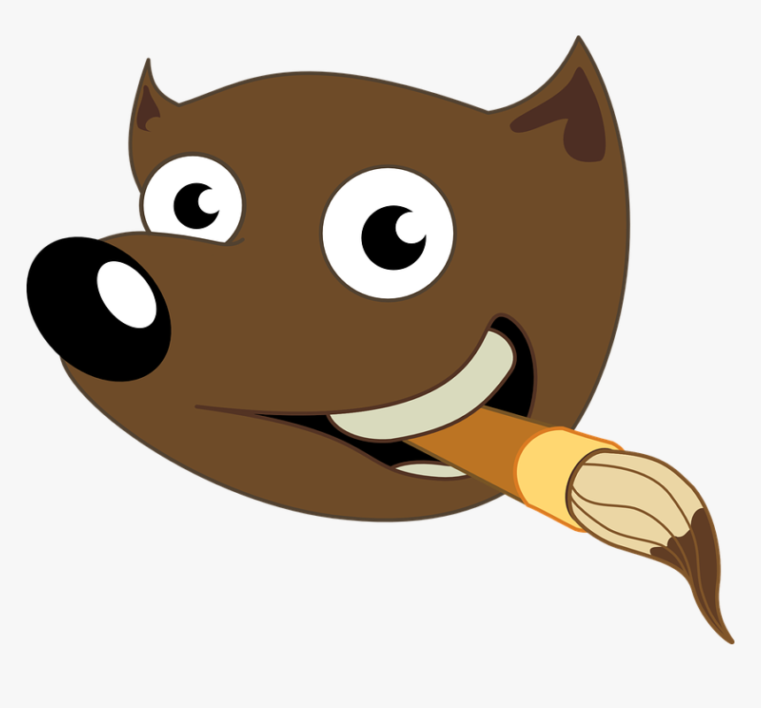 Fox, Dog, Gimp, Mascot, Brush, Animal, Logo - Logo Gimp, HD Png ...