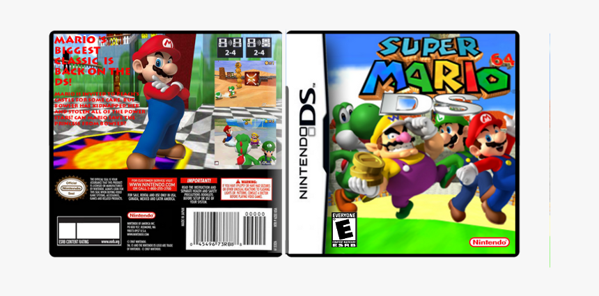Super Mario 64 Ds Box Cover - Super Mario 64 Png, Transparent Png ...