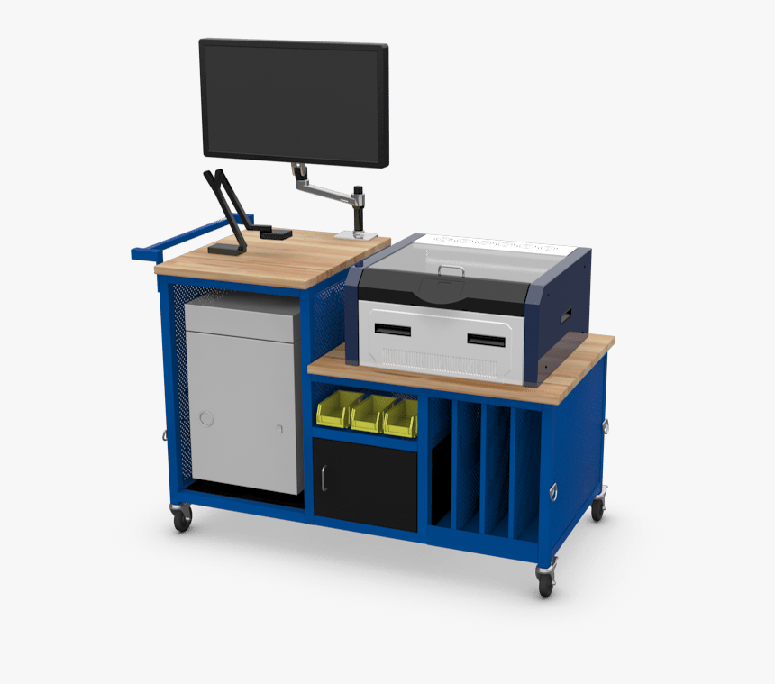 Computer Workstation Mini - Computer Desk, HD Png Download ...