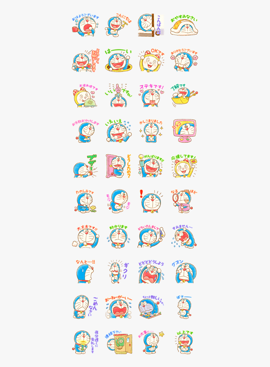 Doraemon Greeting Stickers Line Sticker Gif & Png Pack - Line Sticker ...