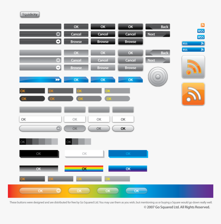 Buttons Set , Png Download - Hd Button For Web Design, Transparent Png ...