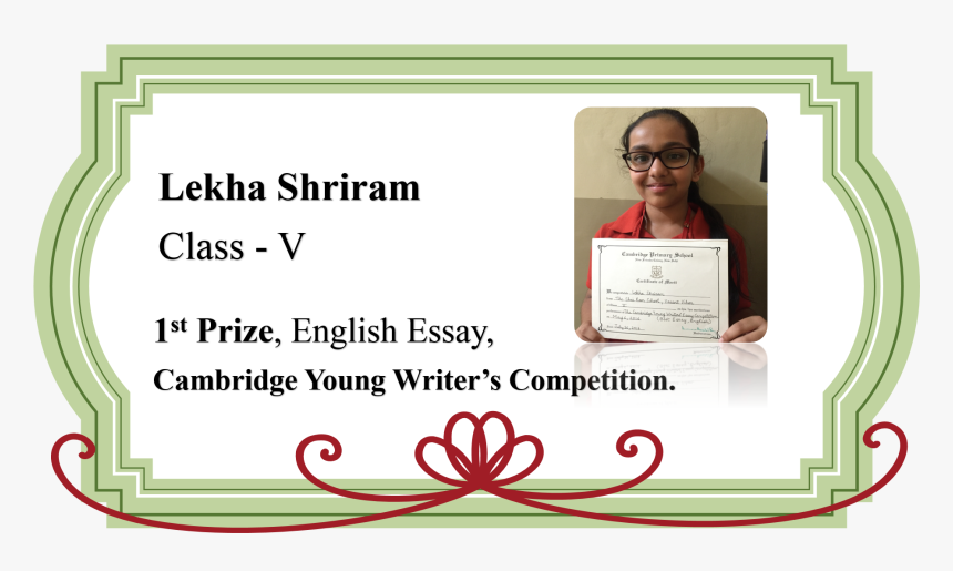 Lekha Shriram English Essay, HD Png Download , Transparent Png Image ...